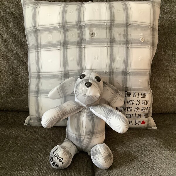 Keepsake Pillow and Small Puppy Combo Set/memory Puppy/handmade Puppy ...