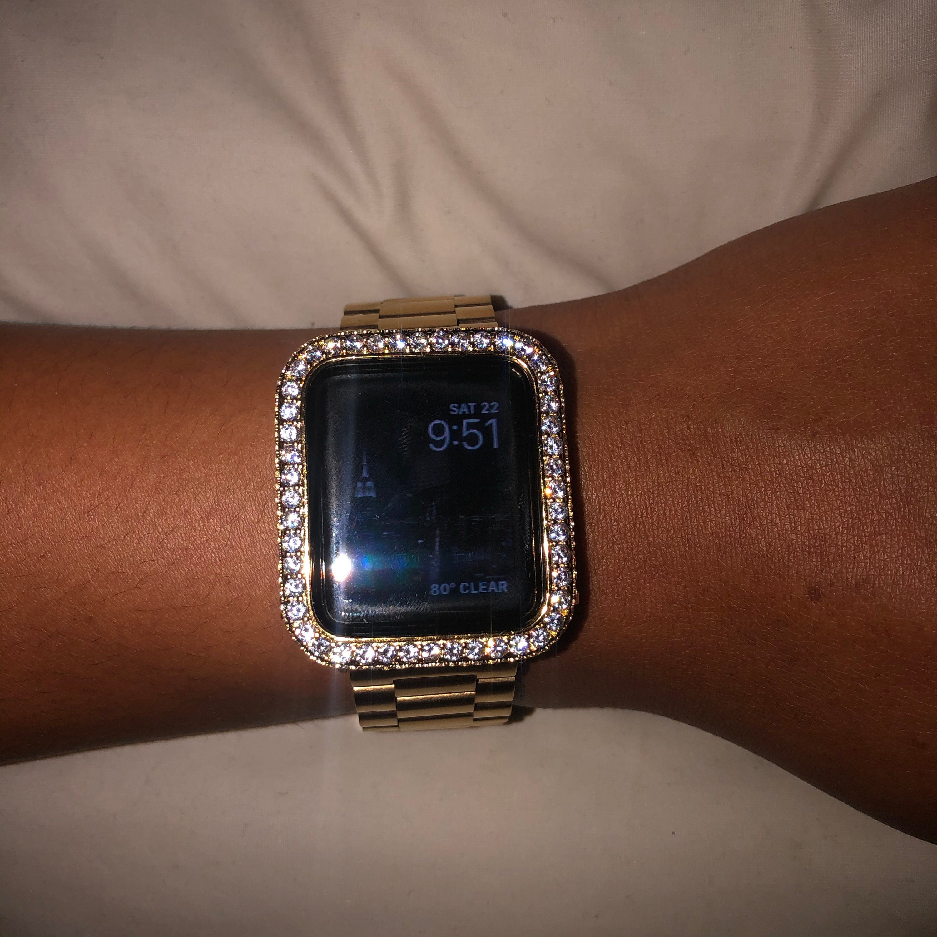 Apple Watch Band Gold Rolex Style 38mm 40mm 42mm 44mm and or Iced Out ...