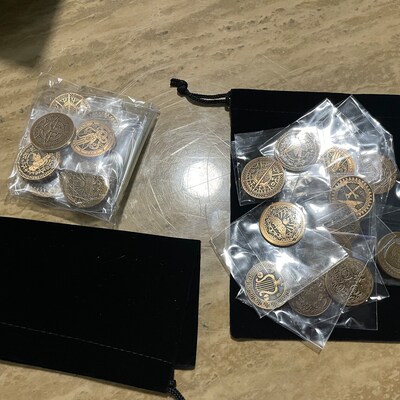 DND DRUID COIN Large Dungeons and Dragons Charachter Coin D20 - Etsy