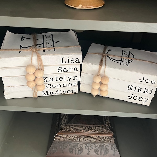 Stamped Books / Personalized Books / Stacked Books / Book Bundle ...
