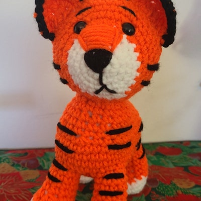 Crochet Tiger Pattern, Amigurumi Tiger Pattern, Stuffed Safari Animals ...