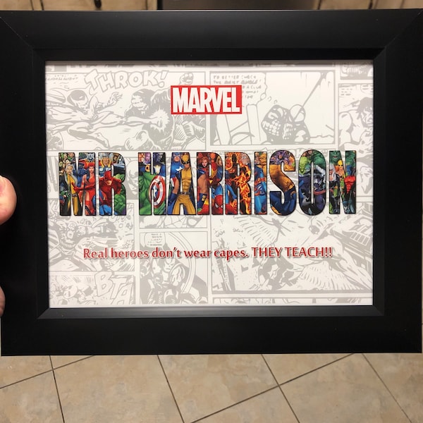 Personalized Avengers Marvel Name Word Art - Custom Digital Download ...