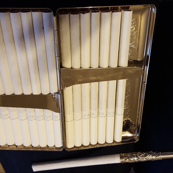 Custom Engraved Personalized 120s Cigarette Case Double Sided With ...