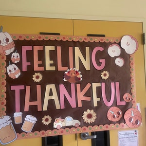 Retro Fall Bulletin Board DIY Classroom Bulletin Board Door - Etsy