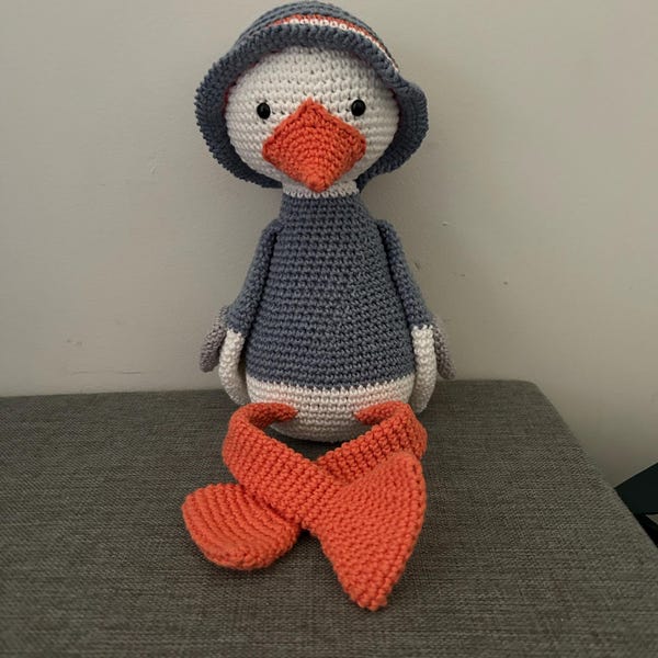 Easy Pattern Crochet Goose With Long Legs Goose Amigurumi PDF Crochet ...