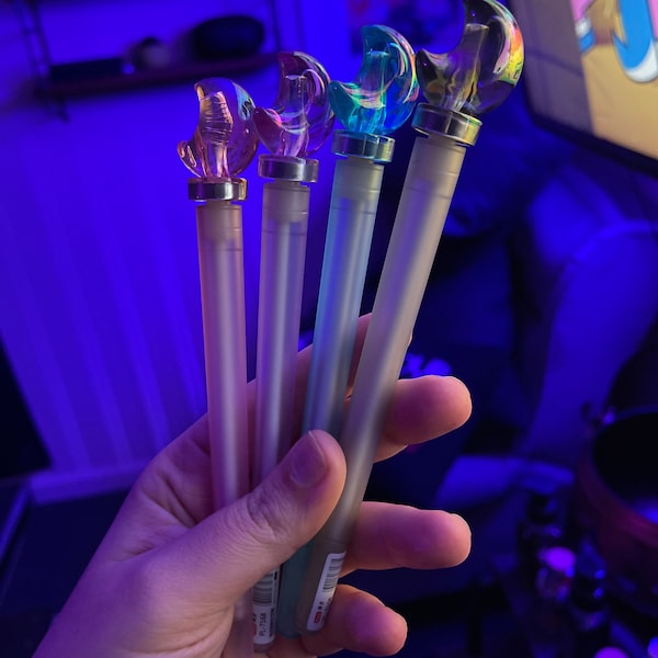 Spinning Crescent Moon Pen Iridescent Cute Kawaii Gel Pen | Pastel ...
