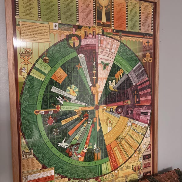 Framed Traditional Catholic Liturgical Calendar (24x36) (latin Mass) - Etsy
