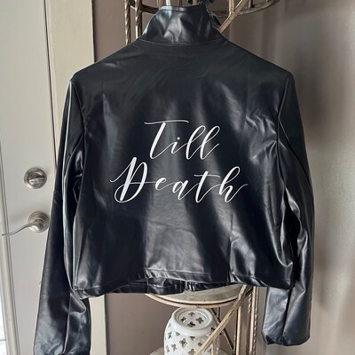 Till Death, Leather Jacket Iron on Heat Transfer, Denim Jacket, Decal ...
