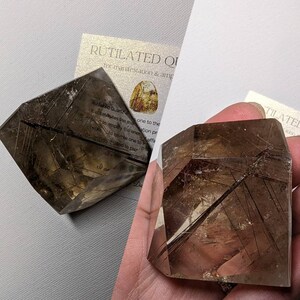 Biotite, Black Mica Moon With Custom Gold Stand, Crystal Moon Carvings ...