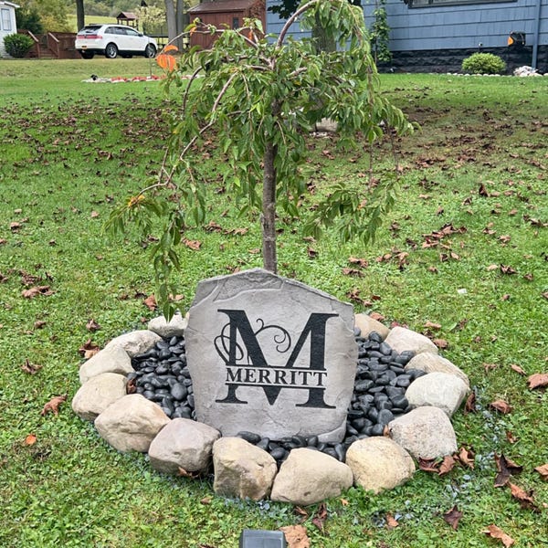 Personalized Monogram Name Rock - Engraved Stone - Custom Personalized ...