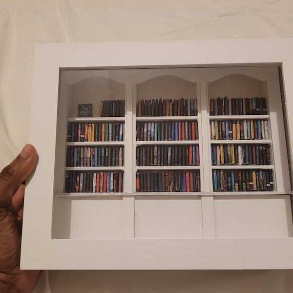 Sleek Anxiety-relief Mini Bookcase - Elegant White Shelf for Book Lovers - Etsy