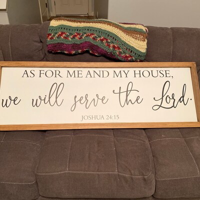 As for Me and My House Wood Sign-joshua 24 15 Sign-christian Gifts ...