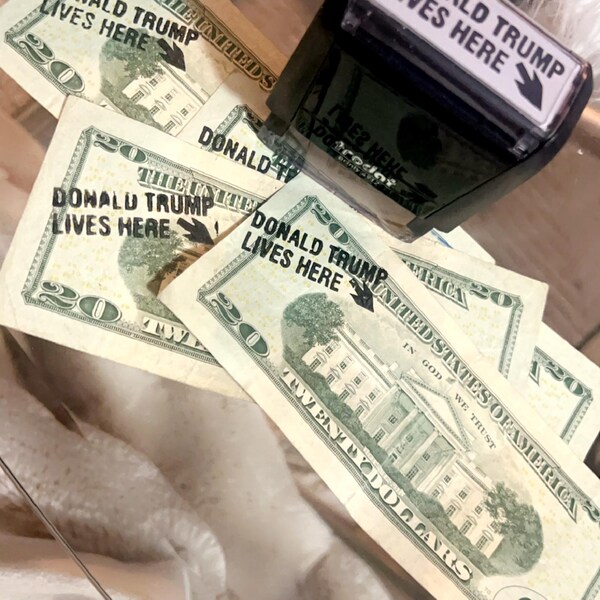 Donald Trump Lives Here Self-inking Stamp - 3/4" X 1-7/8" - Patriotic ...