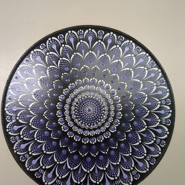Dot Mandala Art,hand-painted,8 Inch,multicolored Acrylic Colour,home ...