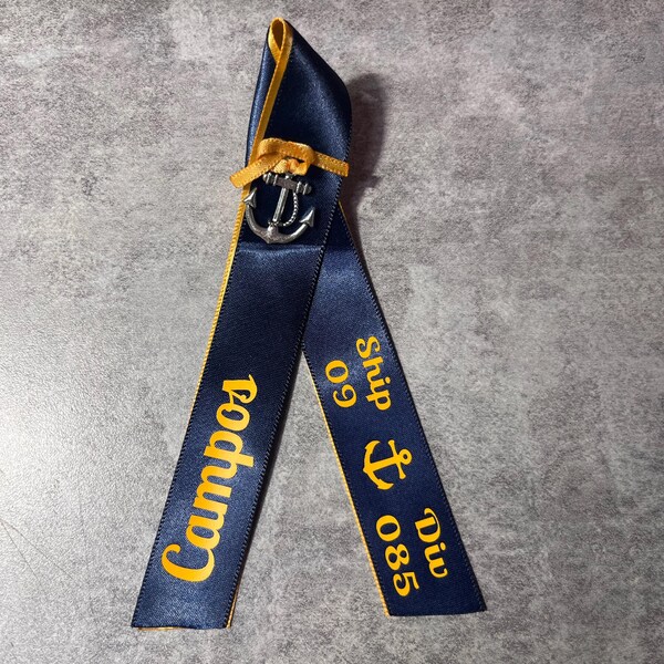 Custom Navy PIR Graduation Ribbon With Anchor Pin - Sailor Boot Camp - Etsy