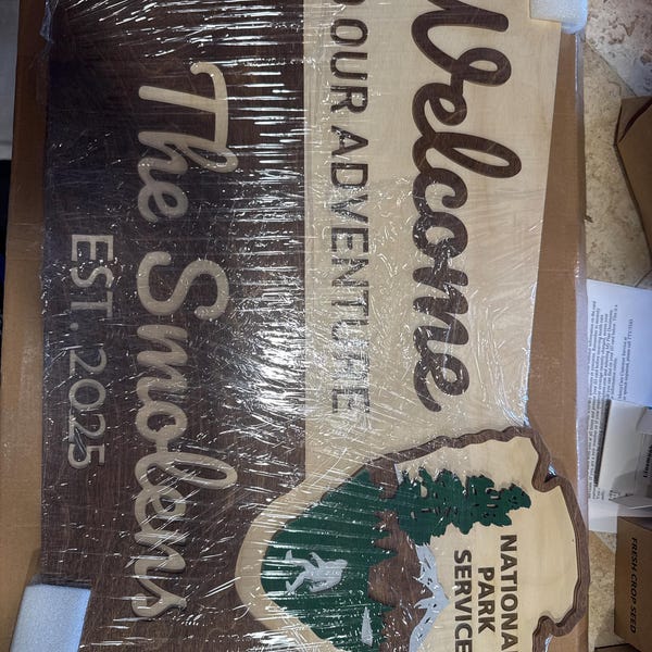 National Park Welcome Sign 3D, Personalized National Park Sign, NPS ...