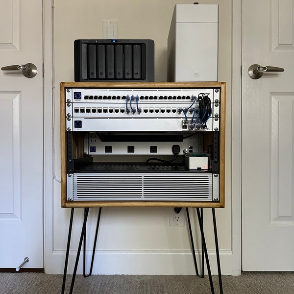 Studio Rack | 15” Depth | 16" Hairpin Legs | Solid Wood | Vents - Etsy