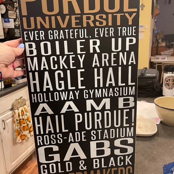 Purdue University Boilermakers Distressed Wood Sign--great Father's Day ...