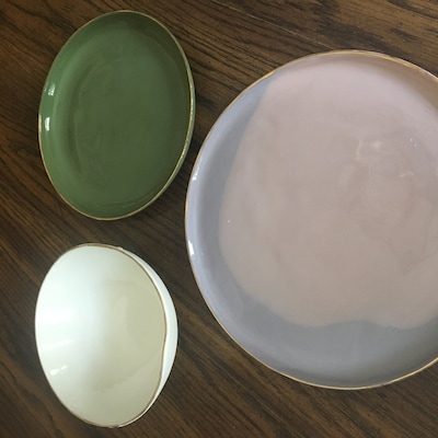 Mix and Match Ceramic Dinnerware Set Handmade Pottery Wedding Gift Soup ...