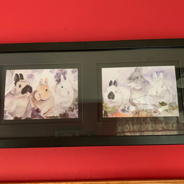 Best Buds- Netherland Dwarf Rabbit Digital Reproduction Print of ...