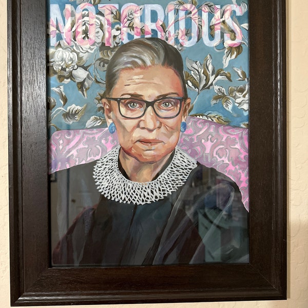 Notorious RBG Oil Painting Portrait: Maximalist Home Decor (digital ...