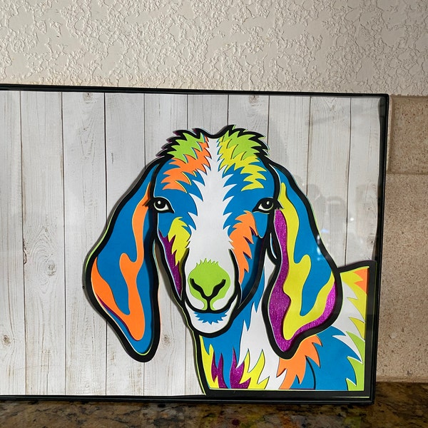 3D Goat Layered SVG for Cardstock/ Farmhouse Decoration/ Farm Animal ...