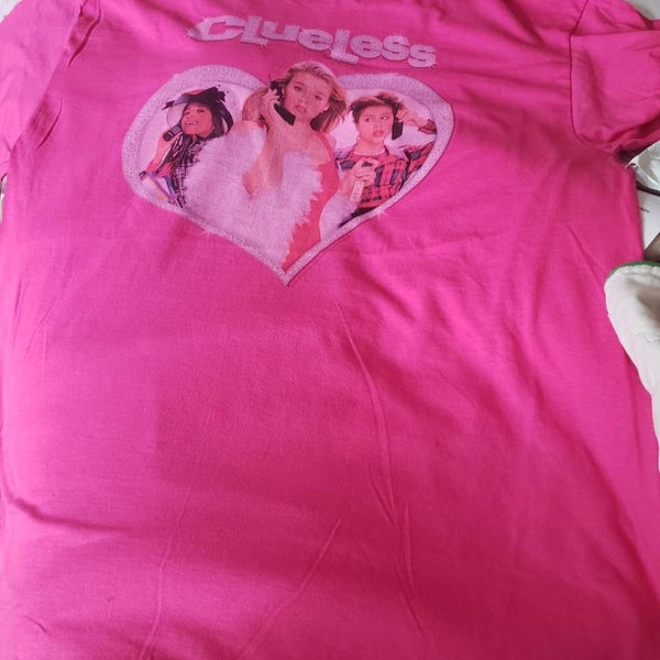 Clueless Characters in Heart Hot Pink Shirts - Etsy