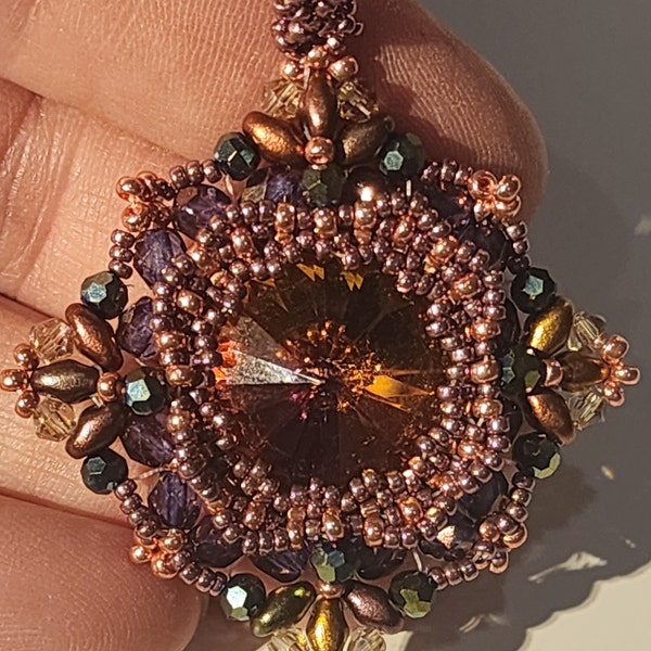 Jewelry Tutorial, Starlight Pendant Tutorial, Beading Pattern, Necklace ...