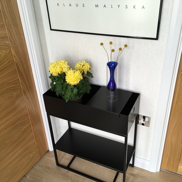 HERMES Black Console / Entryway Table / Side Table / Plantbox - Etsy