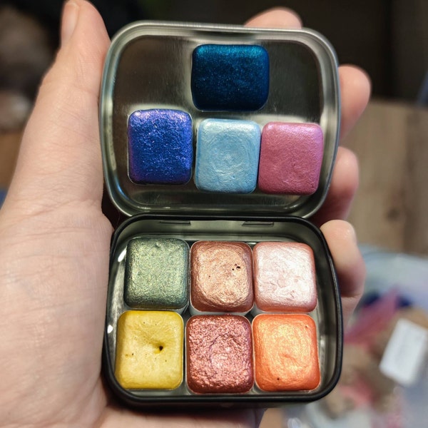 Make Your Own Shimmer Watercolor Palette. Custom Palette. Handmade ...