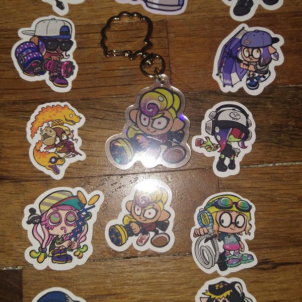 MYSTERY Keychain + 10 Stickers! - Etsy