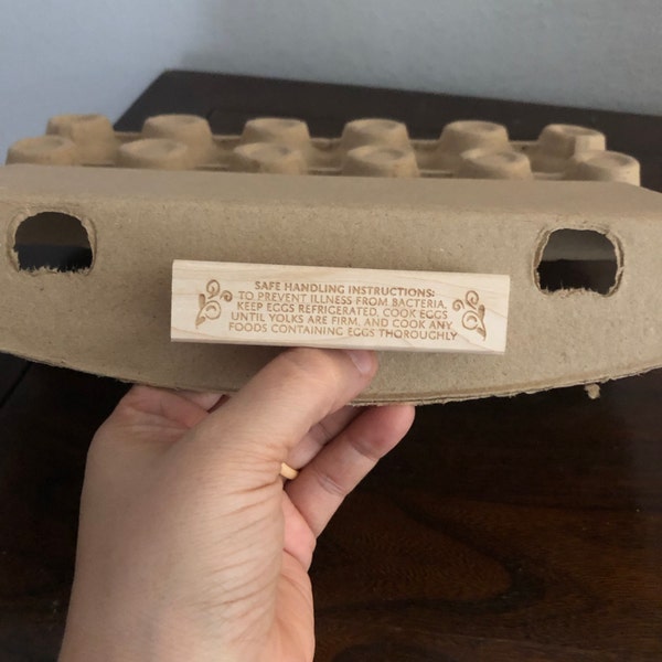 Egg Carton Stamp - FDA Safe Handling Instructions - Food Safety Warning ...