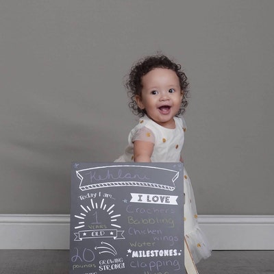 Monthly BABY Stat Reusable Sign, Milestone Birthday Sign, 1st Birthday ...