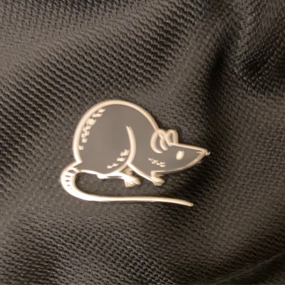 Black Rat Enamel Pin - Etsy