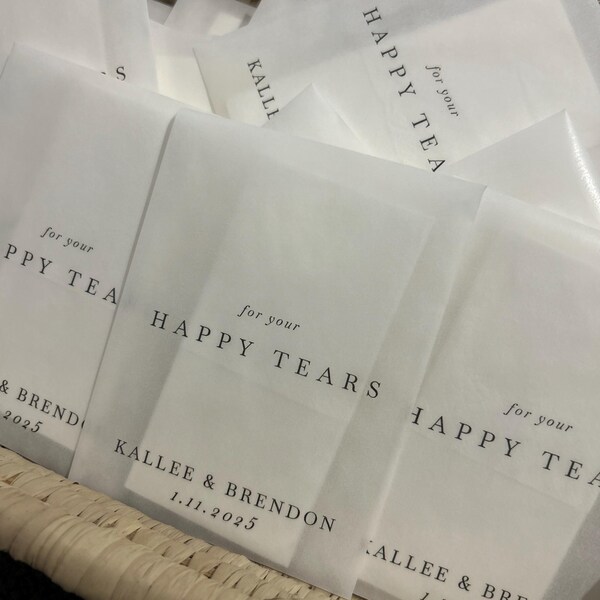 Any Design Personalised Wedding Tissue Packs | Personalised Wedding ...