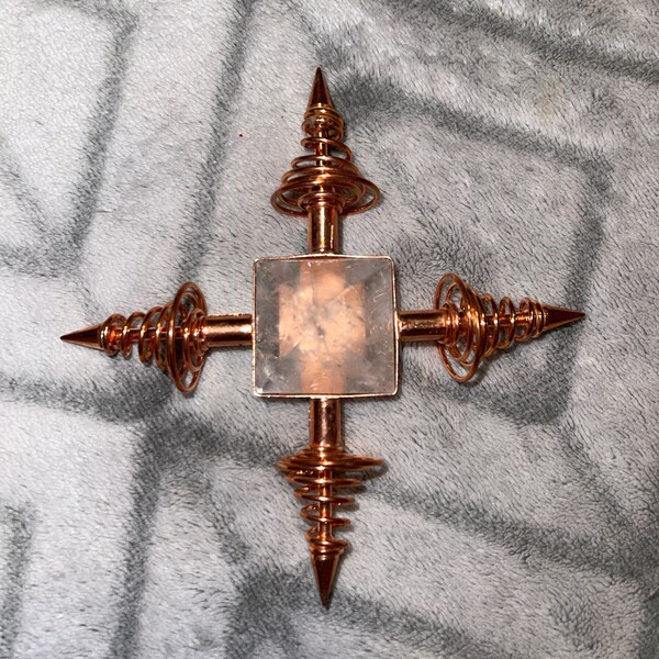 Copper Spiritual Energy Generator With Quartz Pyramid and Conductive ...