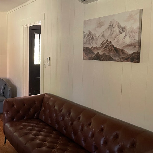 Ocean Waves Wall Art - Open Backed Stretched Canvas Print, Matte Canvas ...