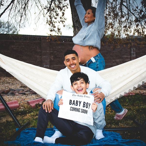 Editable Newspaper Pregnancy Announcement, Canva Baby Newspaper ...