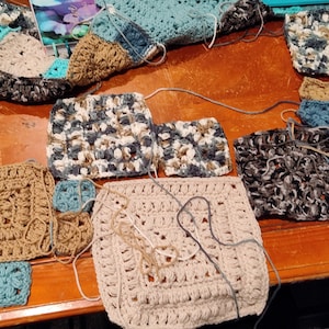 Crochet PATTERN Square Scramble Crochet Blanket Pattern, Baby Throw ...