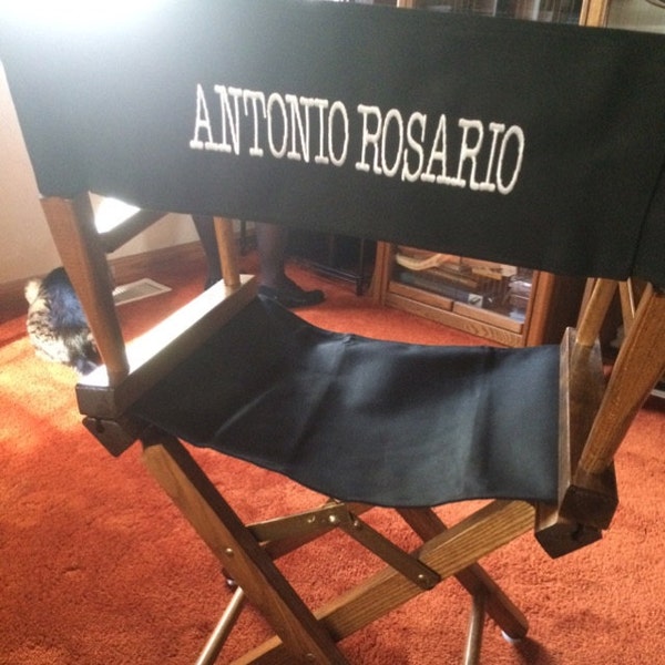 EMBROIDERED Contemporary 18" Director's Chairs / Personalized / Table ...