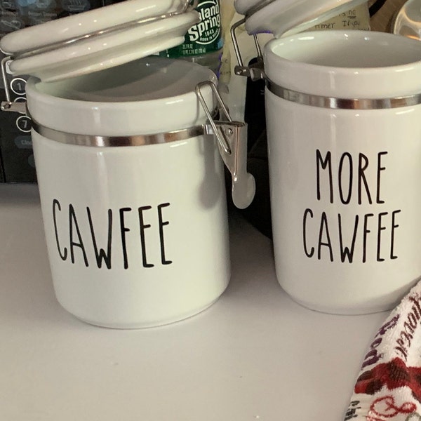 Kitchen Canister Labels Pantry Container Decals Kitchen Organization ...