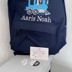 Personalised Train Design Backpack, Rucksack,nursey, School Bag, Unisex ...