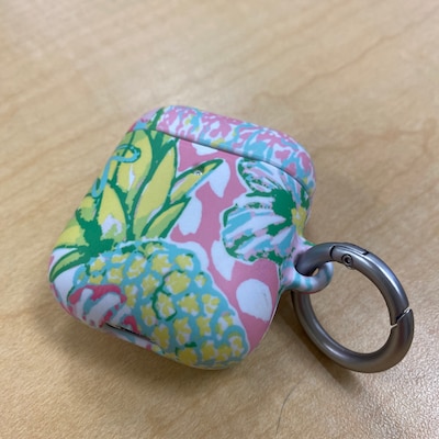 Preppy AirPod Case Preppy Pattern AirPod Case With Keychain, Pink ...