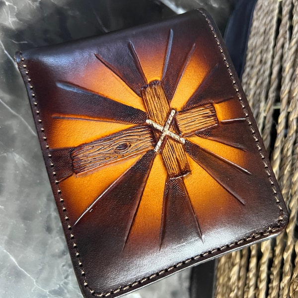 Geese Wallet / Calf Laced Wallet / Oak Leave Outdoorsman / Custom ...