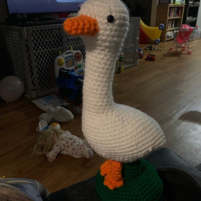 PATTERN ONLY Crochet Desk Goose PDF Pattern, Bonus: Rain Hat and Poncho ...