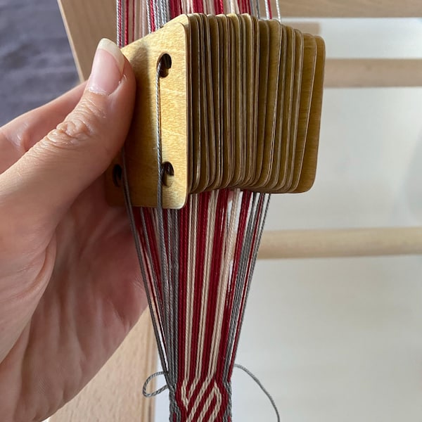 Tablet Weaving Cards /5 Holes Weaving Cards/ Wooden Tablets / Set of 8 ...