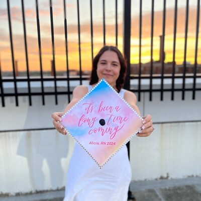 Thank U, Next Graduation Cap Design PRINTED Grad Cap Design Ariana ...