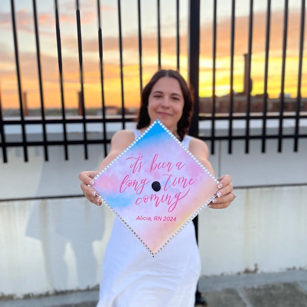 AKA Graduation Cap PRINTED Grad Cap Design Alpha Kappa Alpha Graduation ...