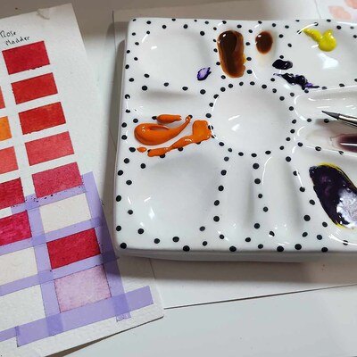 Ceramic Palette, Handmade Ceramic Paint Palette, Water Color Palette ...
