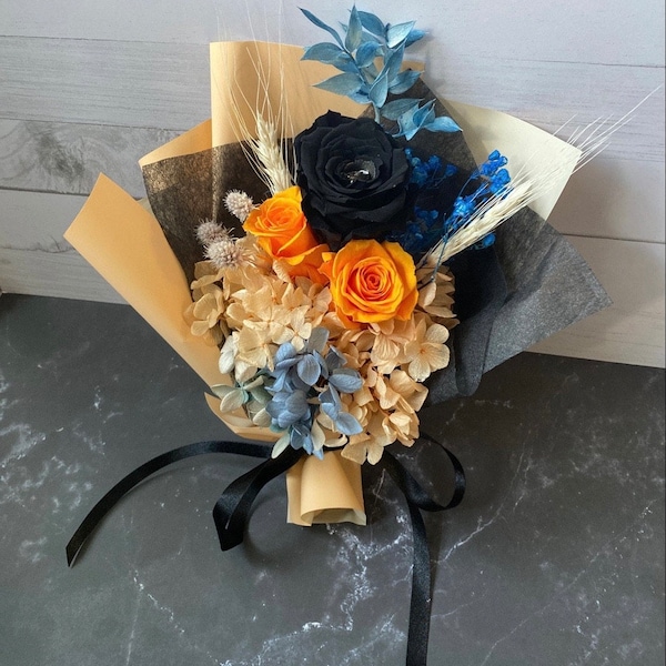 Eternal Flower Bouquets Mixed Red Roses Bouquet Gift Bag - Etsy